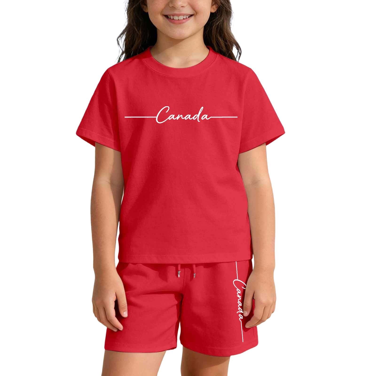 Jamsmile Toddler Girls Outfits Sets Casual Print Short Sleeve Tops And ...