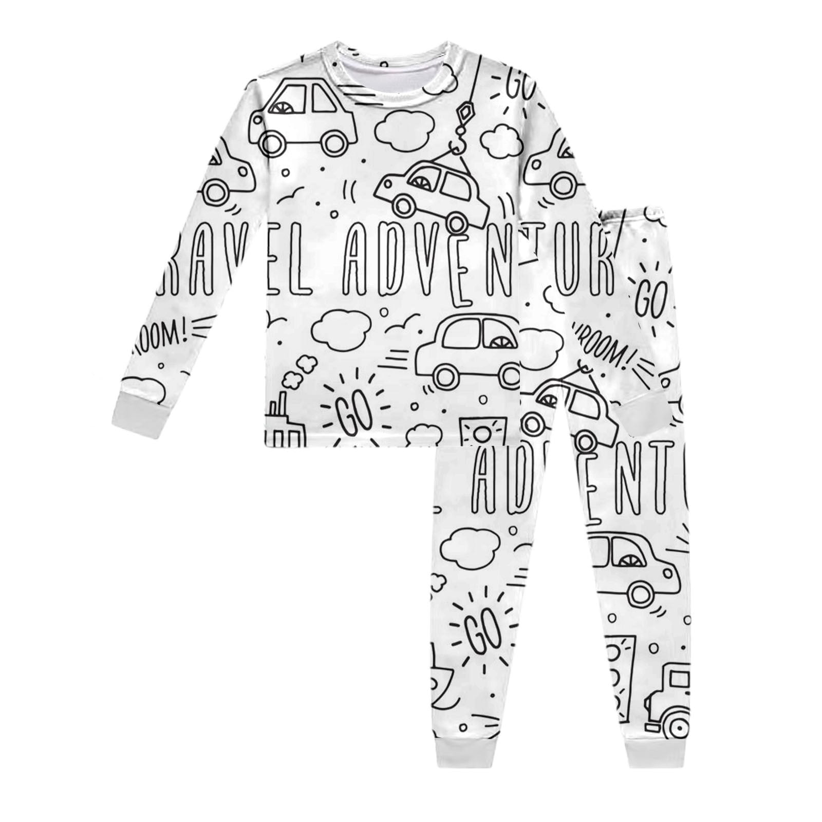 Jamsmile Toddler Girls Pajamas Cute Cartoon Long Sleeve Tops + Trousers ...