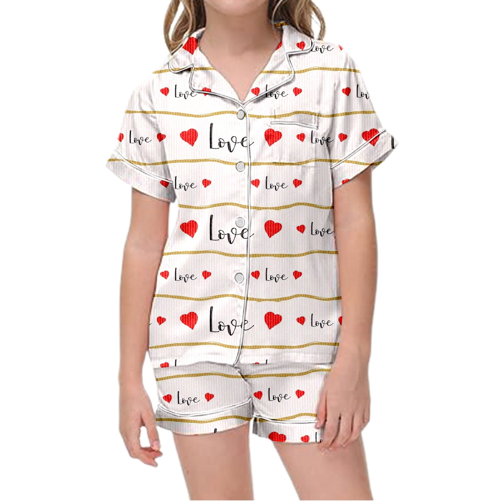 Jamsmile Toddler Girls Pajamas Sets Children Shirts And Pants Valentine ...