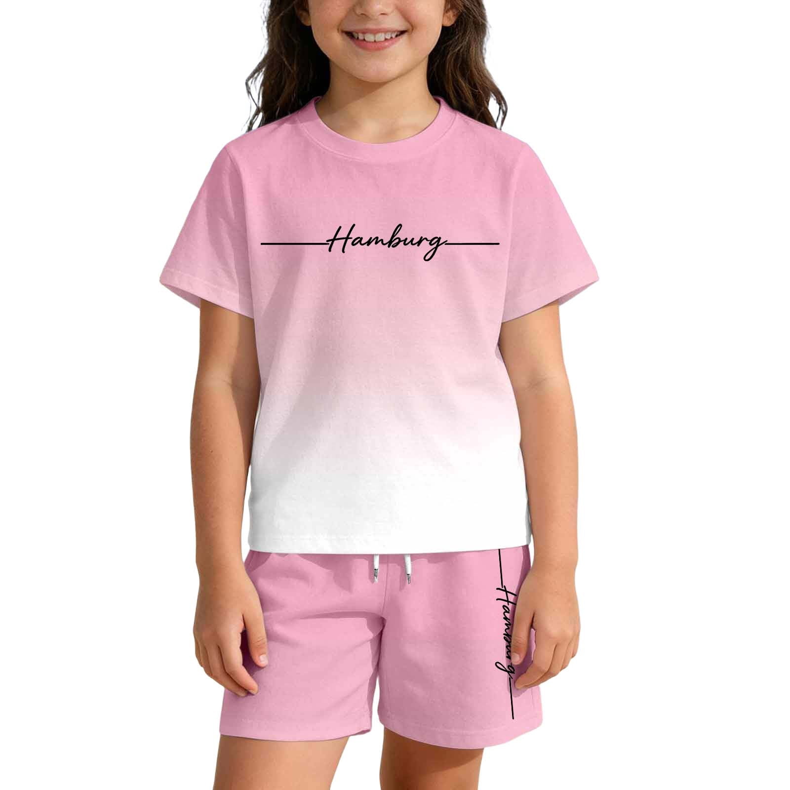 Jamsmile Toddler Girls Sets Running Outfits Summer City Letters Print ...
