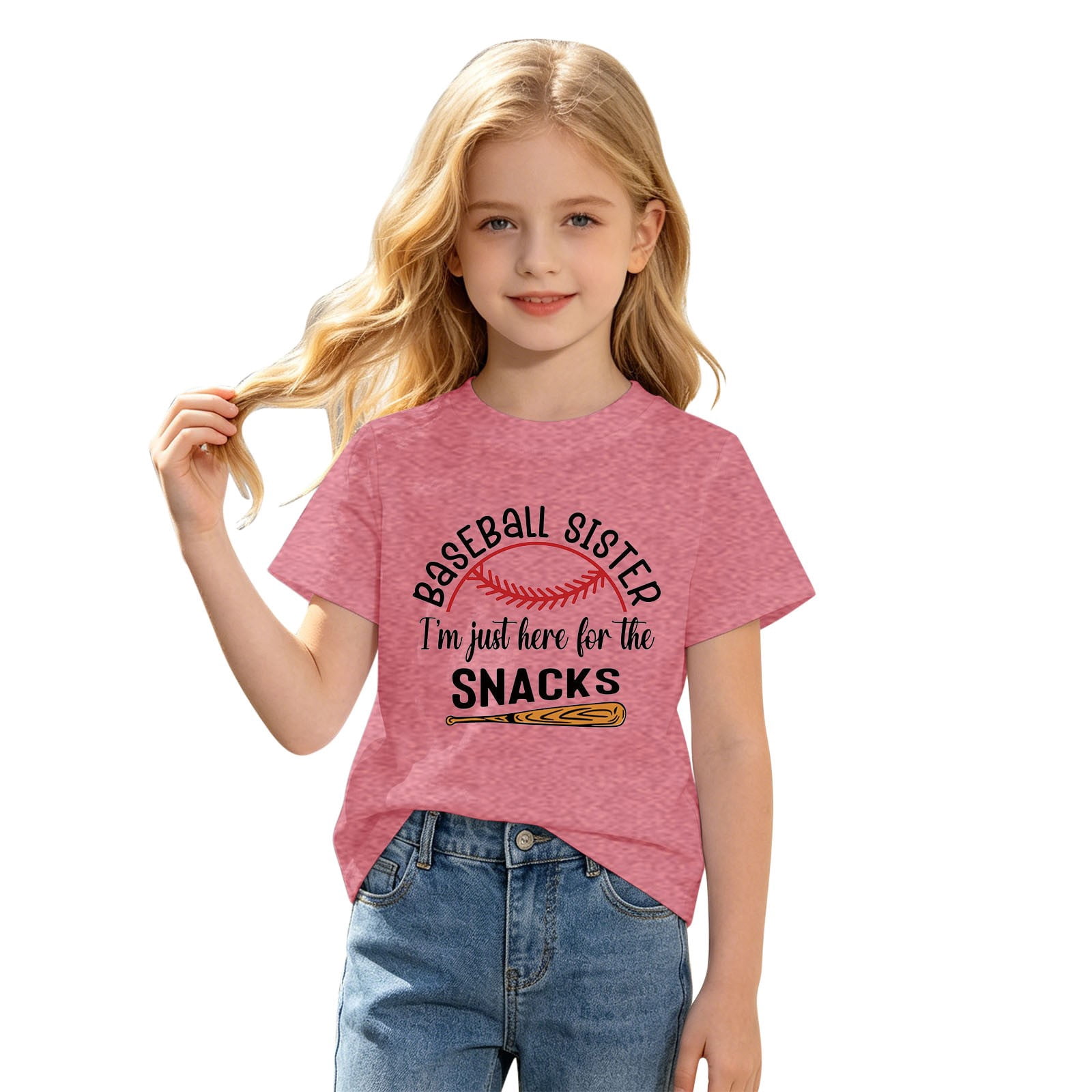Jamsmile Toddler Girls Tshirts Summer Baseball Print Tee Shirts Short ...