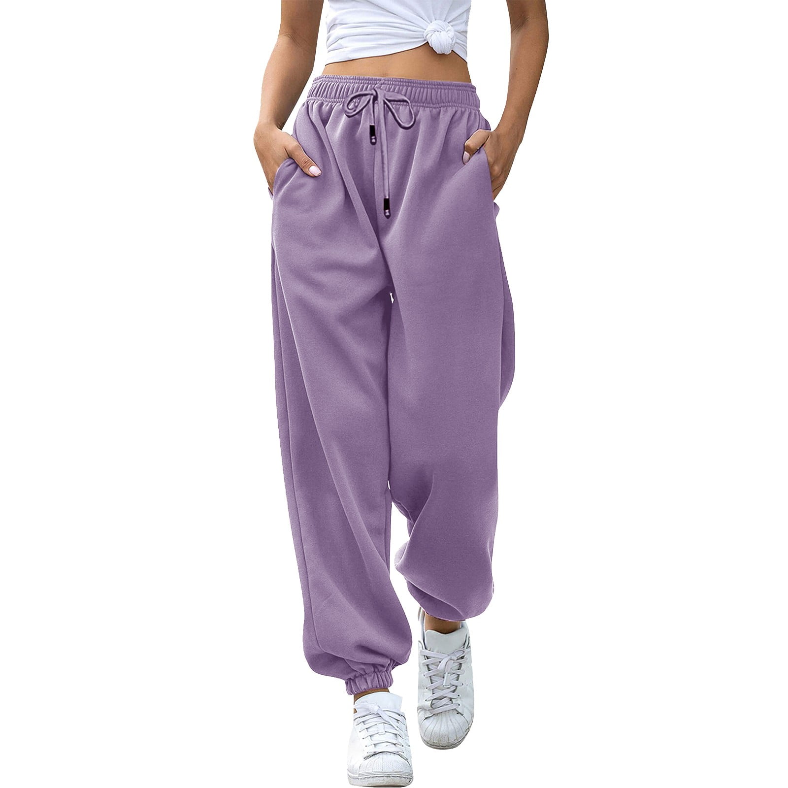 Jamsmile Women Pants Fitness Drawstrings Jogging Sweatpants Casual ...