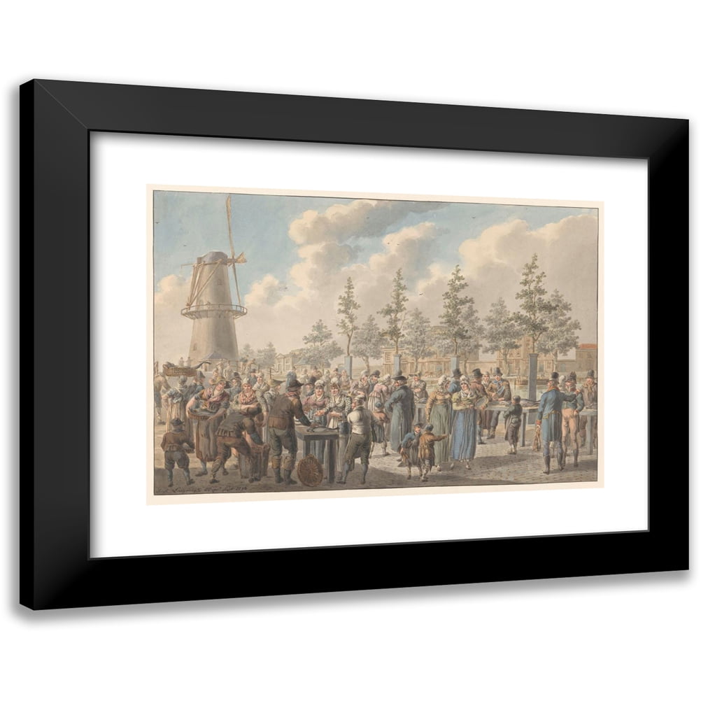 Jan Anthonie Langendijk Dzn 18x14 Black Modern Framed Museum Art Print ...