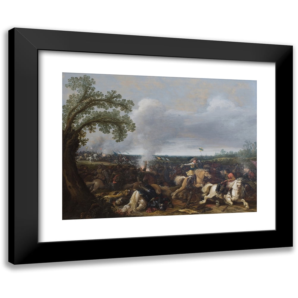 Jan Asselijn 24x19 Black Modern Framed Museum Art Print Titled - King Gustav II Adolf of Sweden ...