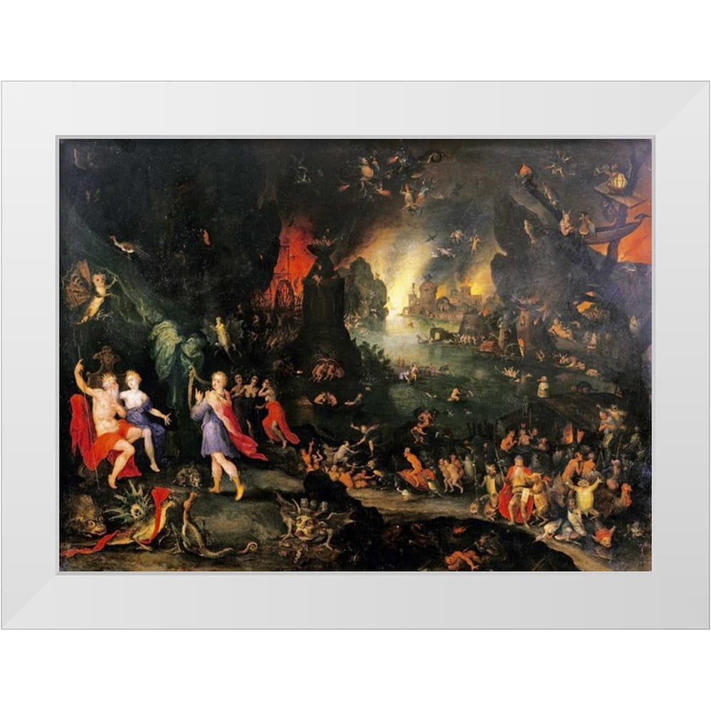 Jan Brueghel the Younger 32x24 White Modern Wood Framed Museum Art ...