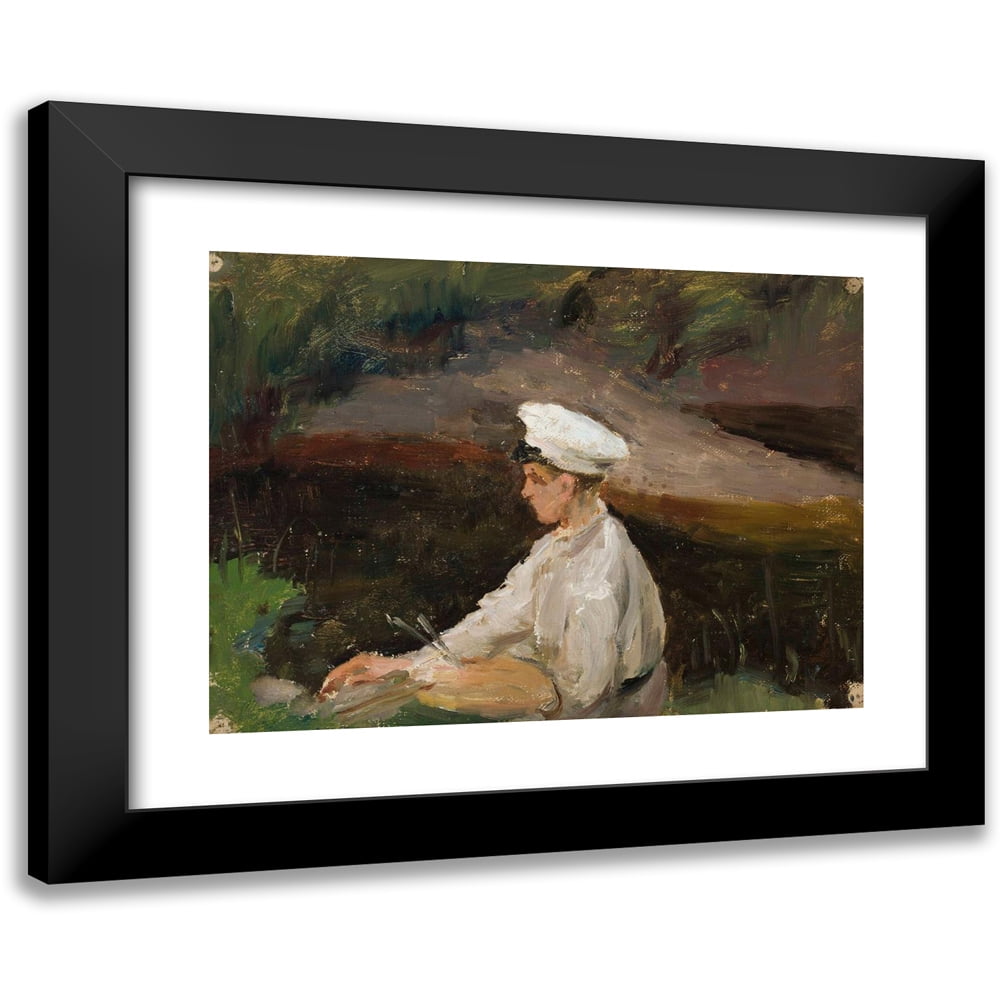 Jan Ciągliński 14x11 Black Modern Framed Museum Art Print Titled - Portrait of Alexander Rubtsov ...