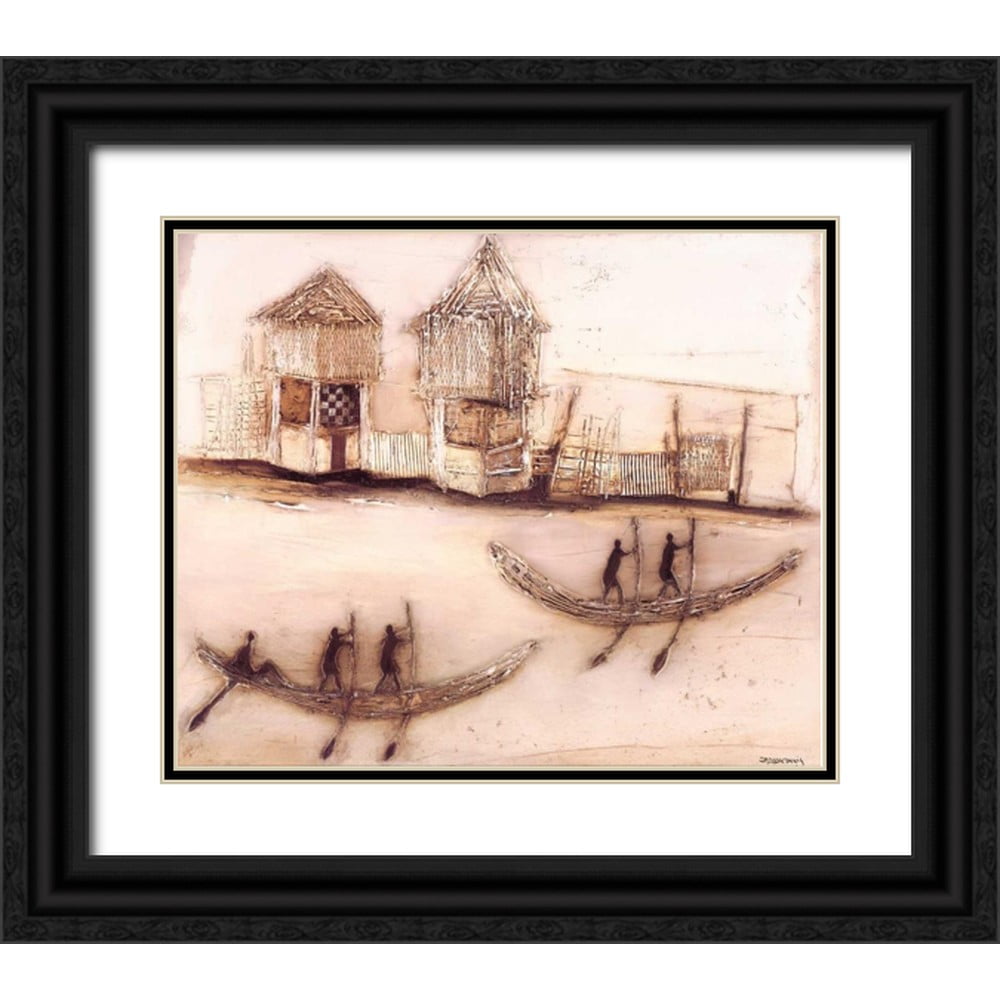 Jan, Eelse Noordhuis 17x15 Black Ornate Wood Framed with Double Matting ...