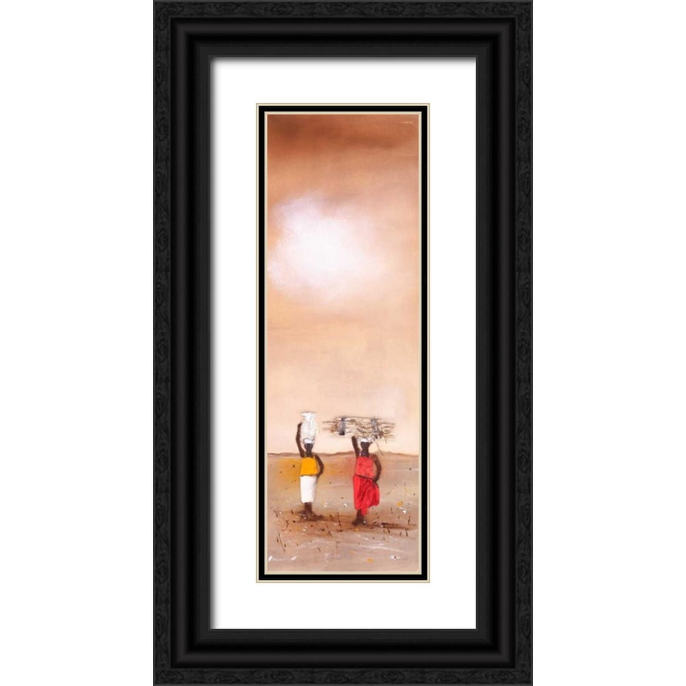 Jan, Eelse Noordhuis 9x18 Black Ornate Wood Framed with Double Matting ...