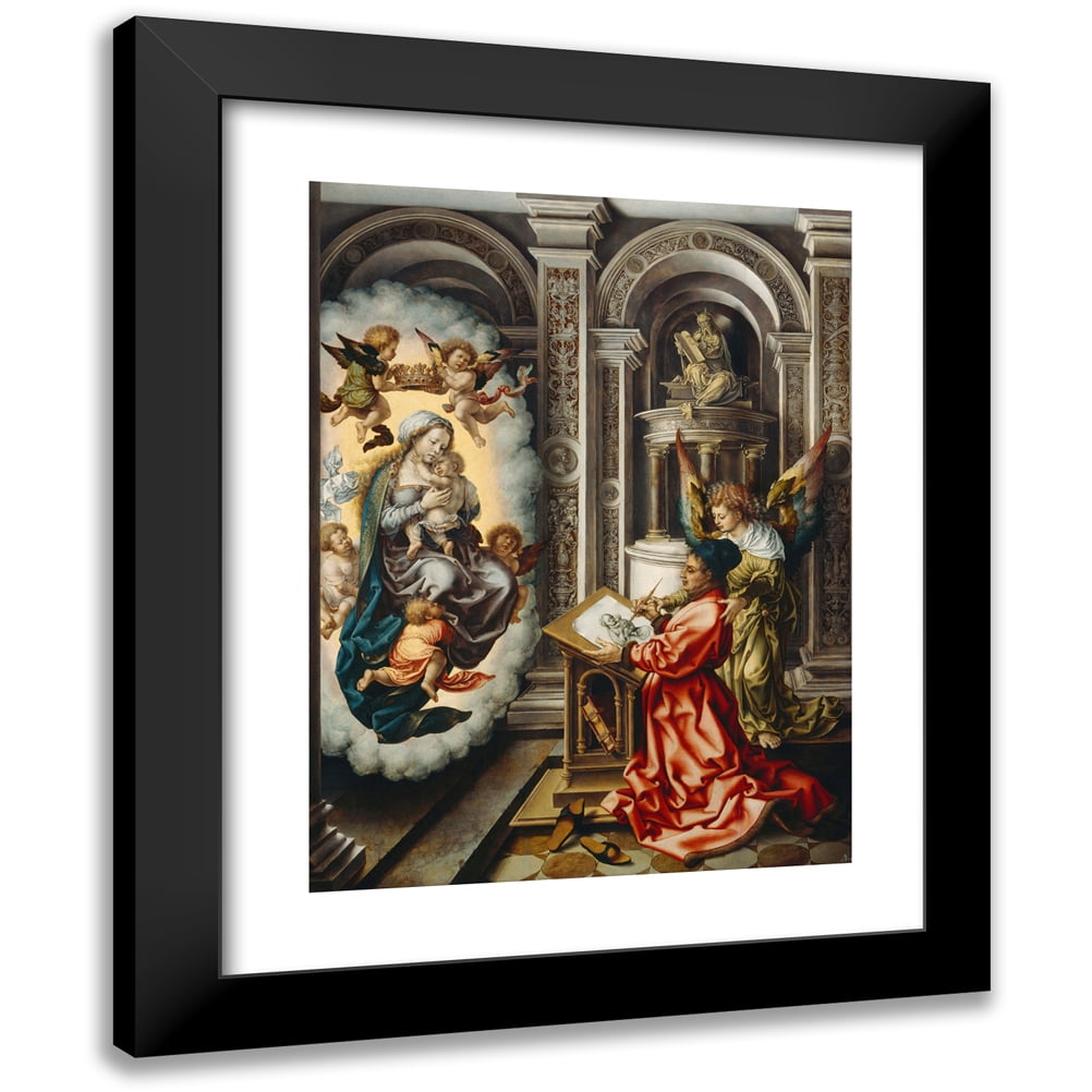Jan Gossaert 12x14 Black Modern Framed Museum Art Print Titled - St ...