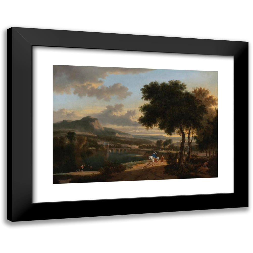 Jan Hackaert 24x18 Black Modern Framed Museum Art Print Titled - An ...