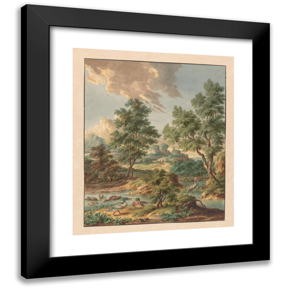 Jan Hendrik Troost van Groenendoelen 12x14 Black Modern Framed Museum ...