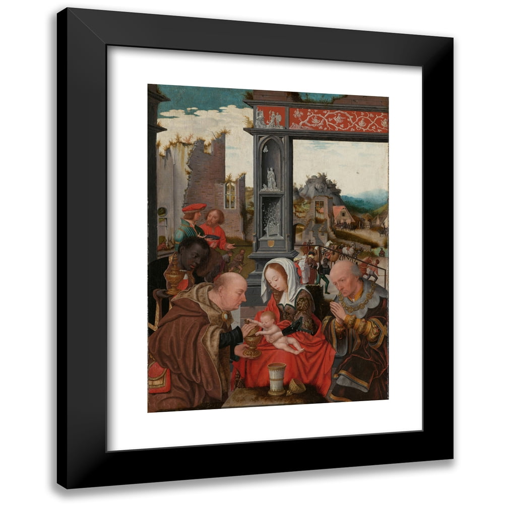 Jan Jansz Mostaert 14x18 Black Modern Framed Museum Art Print Titled ...
