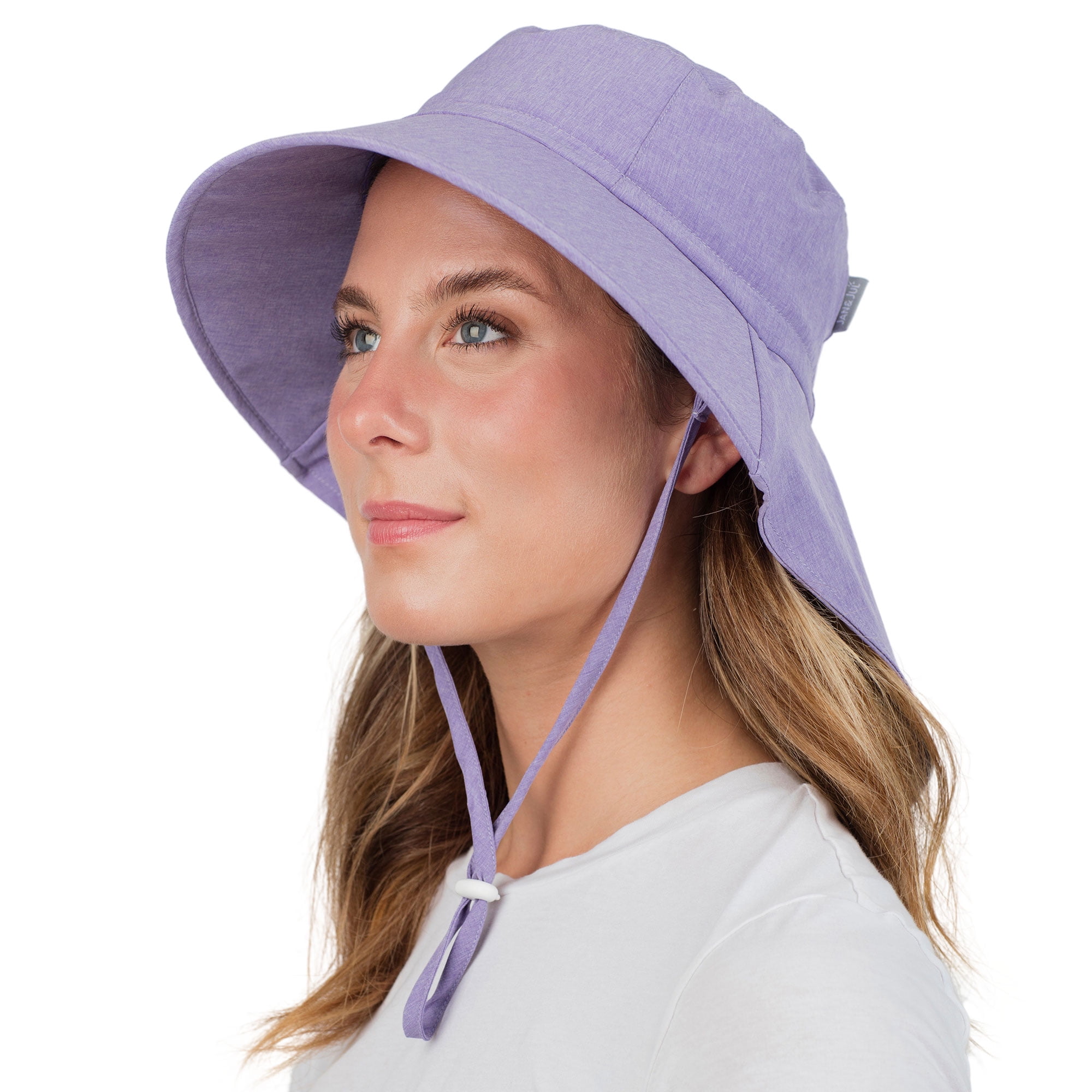 Jan & Jul Women Sun Hat with Large Neck Flap and Adjustable Strap (Aqua ...