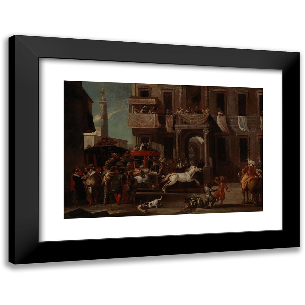 Jan Miel 14x11 Black Modern Framed Museum Art Print Titled - The Race ...