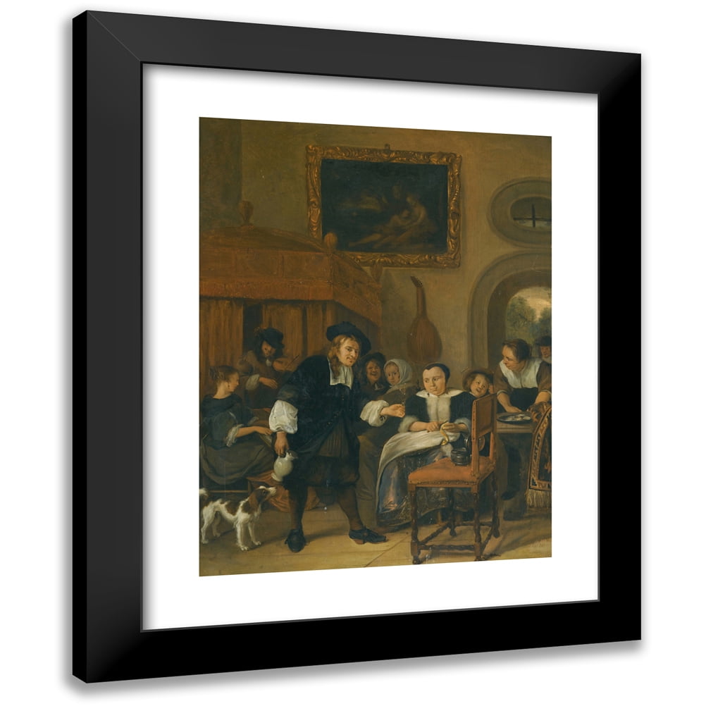 Jan Steen 12x14 Black Modern Framed Museum Art Print Titled - A ...