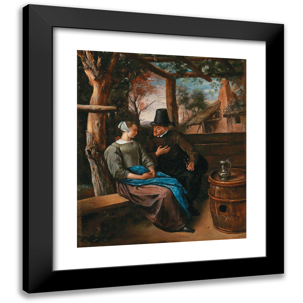 Jan Steen 12x14 Black Modern Framed Museum Art Print Titled - A Suitor ...
