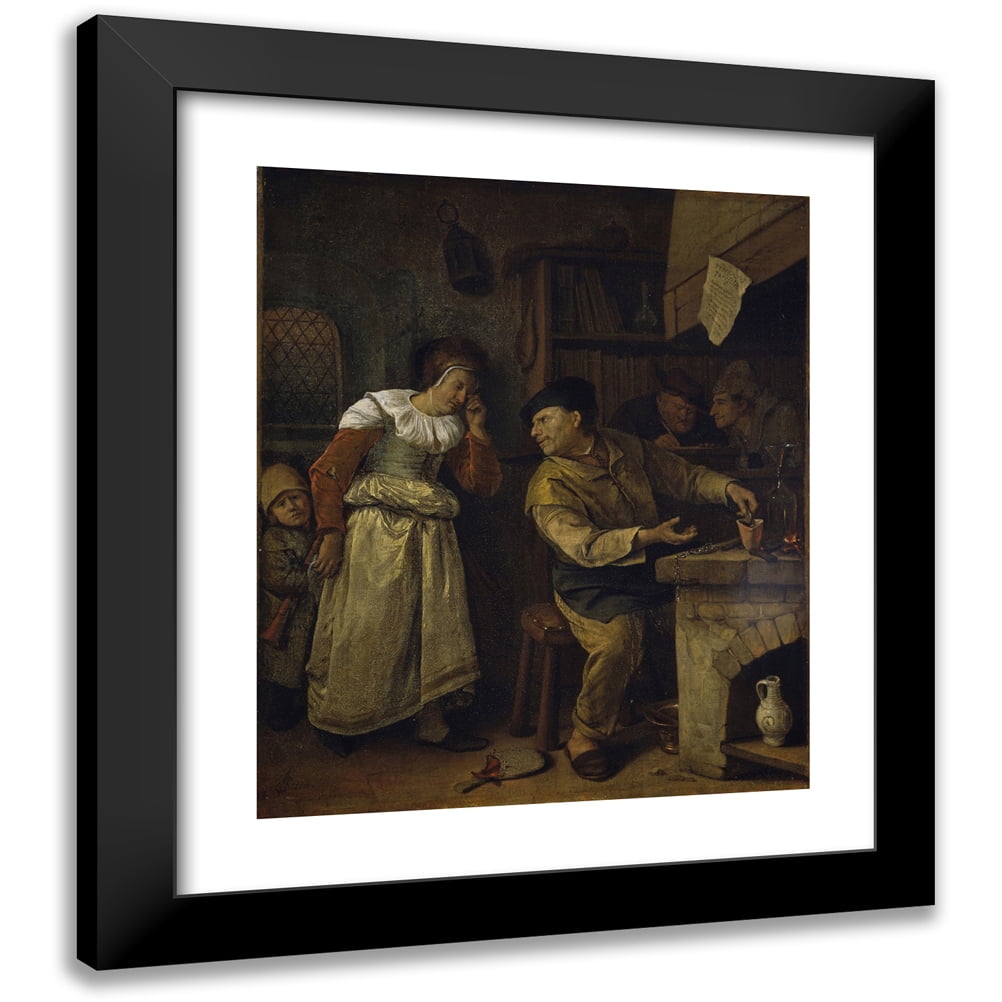 Jan Steen 20x23 Black Modern Framed Museum Art Print Titled - A ...
