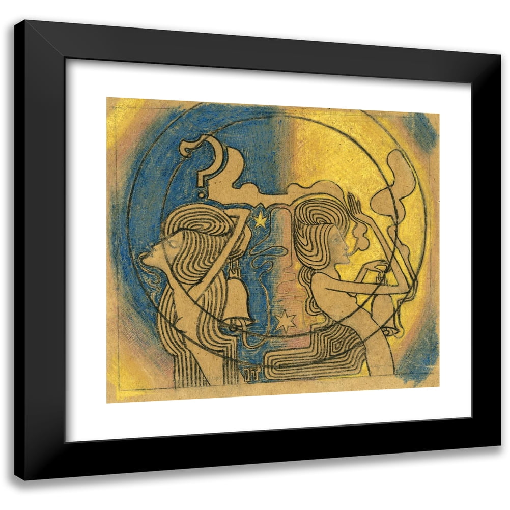 Jan Toorop 13x12 Black Modern Framed Museum Art Print Titled - Two ...