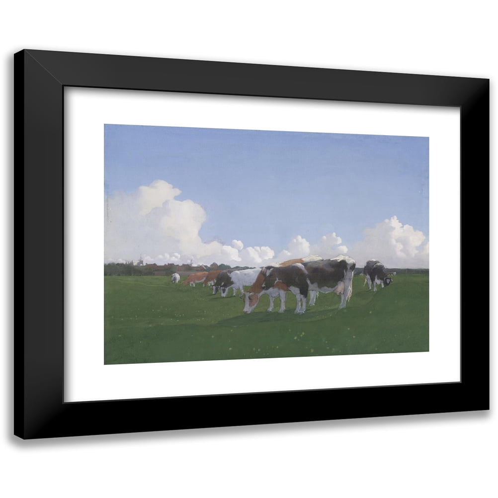 Jan Voerman 14x11 Black Modern Framed Museum Art Print Titled - Grazing ...