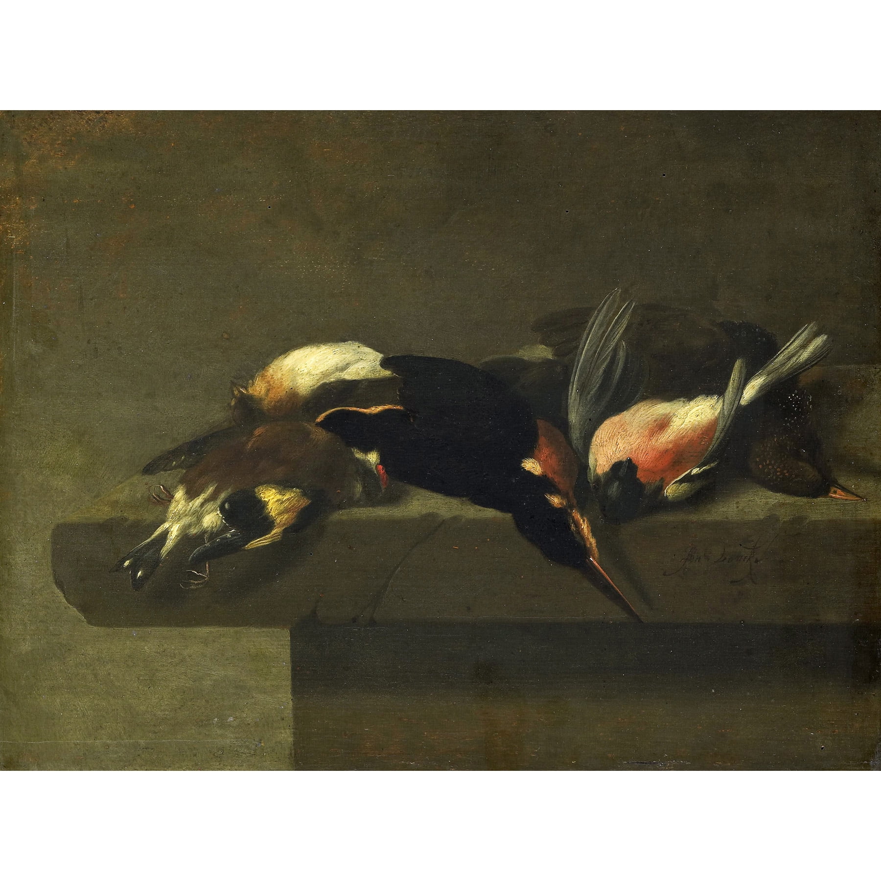Jan Vonck Dead Birds Still Life Painting Extra Large XL Wall Art Poster ...