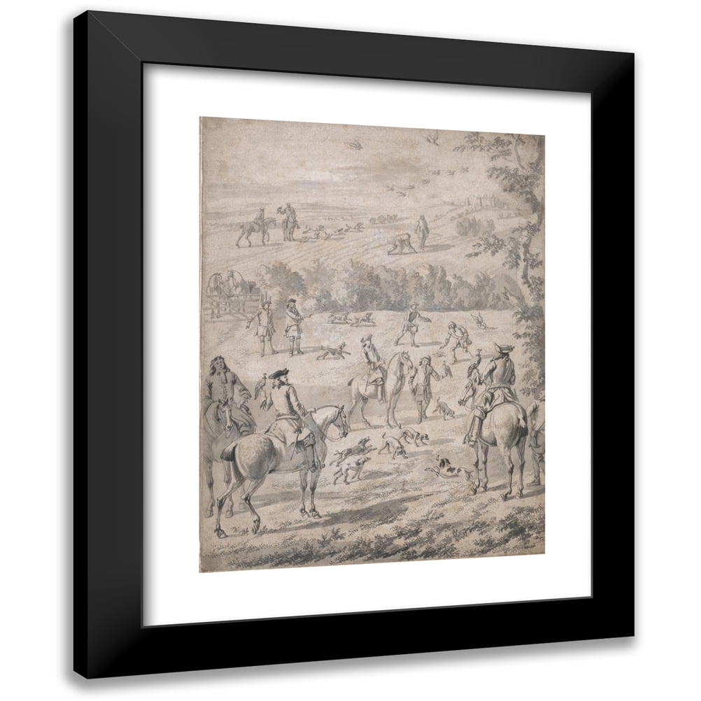 Jan Wyck 19x24 Black Modern Framed Museum Art Print Titled - A Hawking ...