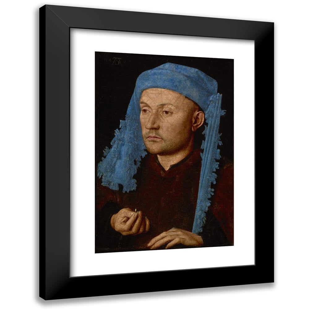 Jan van Eyck 11x14 Black Modern Framed Museum Art Print Titled - Man in ...