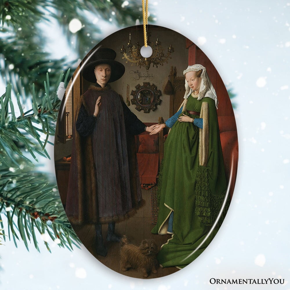 Jan van Eyck the Arnolfini Portrait Ornament, Famous Painting Christmas ...