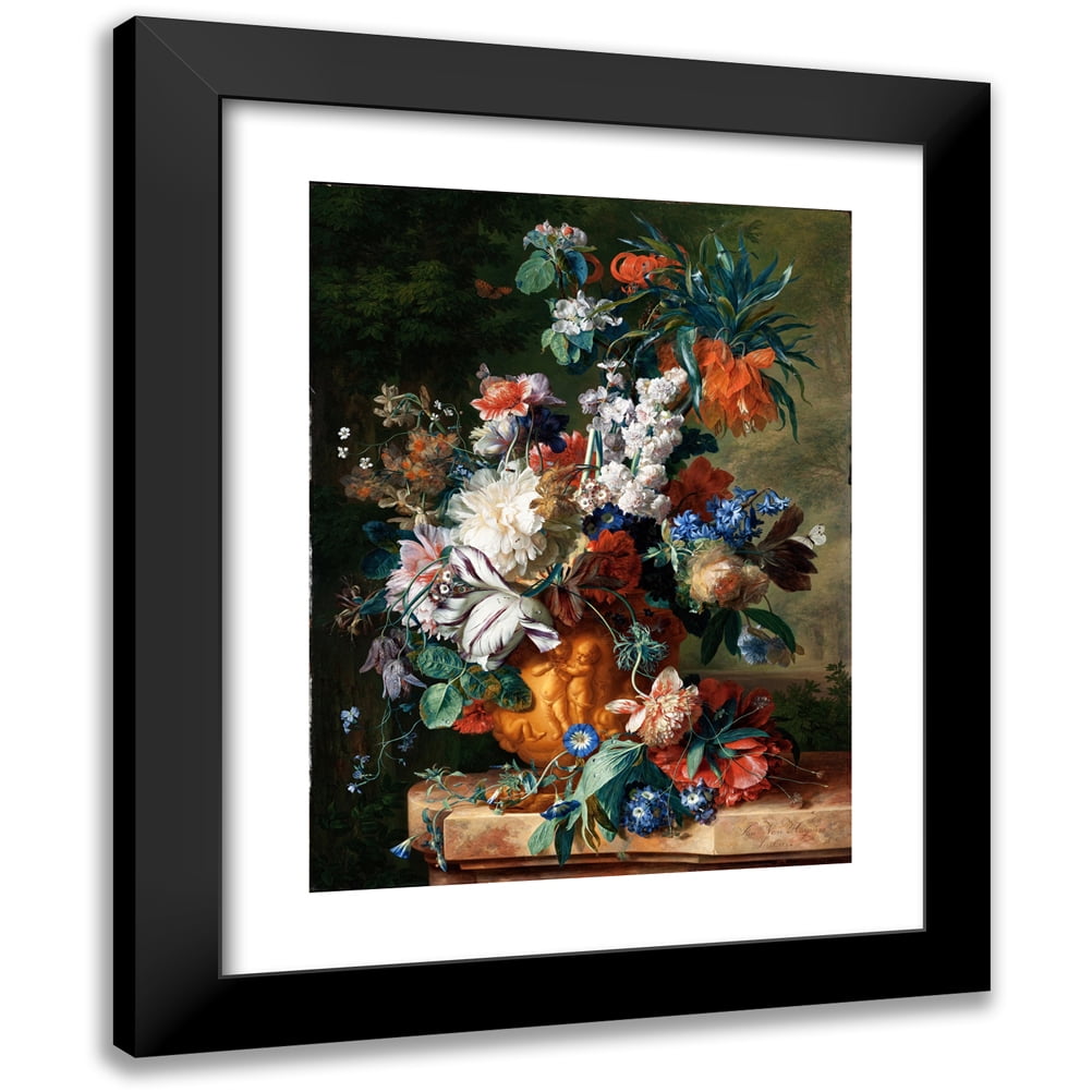 Jan van Huysum 14x18 Black Modern Framed Museum Art Print Titled ...