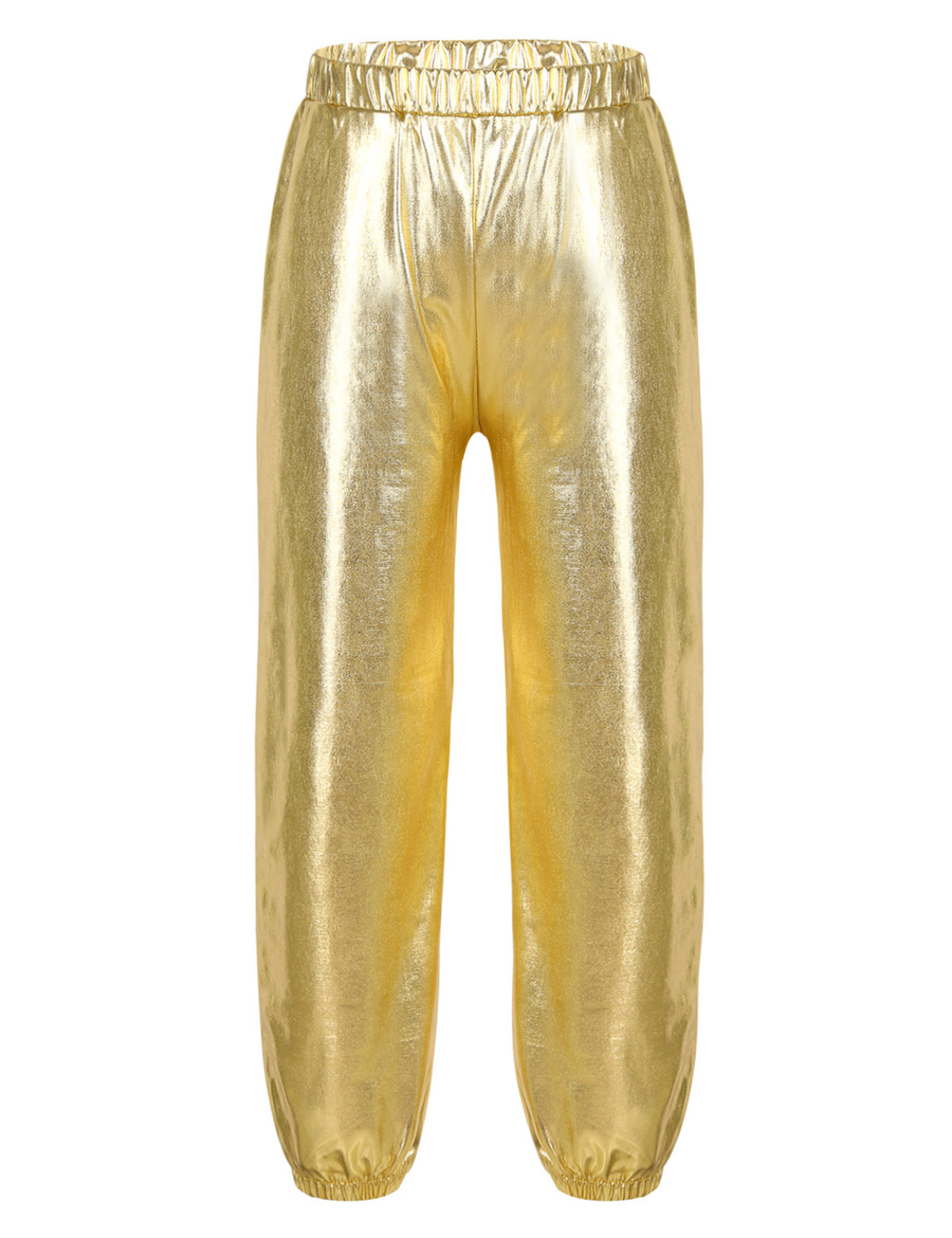 JanJean Girl's Jazz Hip Hip Pants Metallic Elastic Waist Jogger Pants ...
