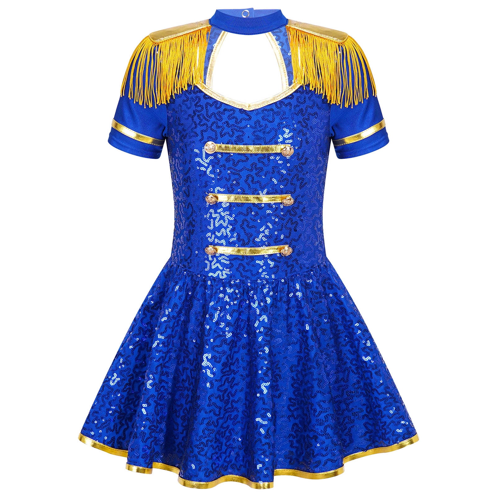 JanJean Girls Circus Royal Guard Halloween Costume Sequin Tassel Drum ...