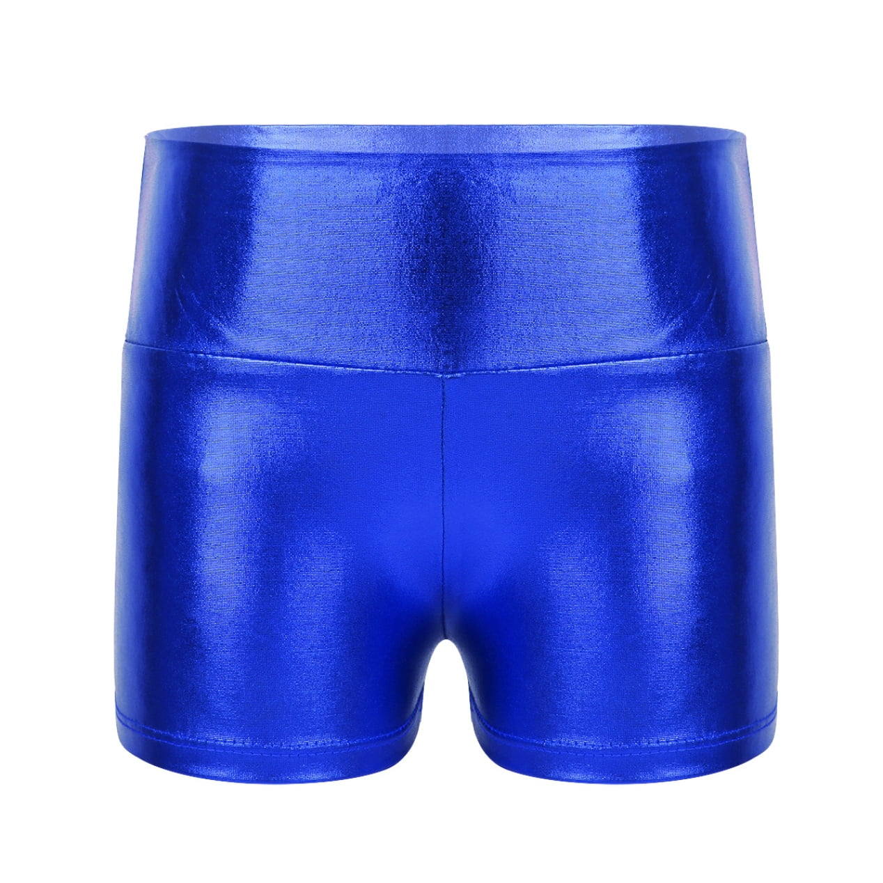 JanJean Girls Metallic Shiny Sports Shorts Ballet Dance Workout ...