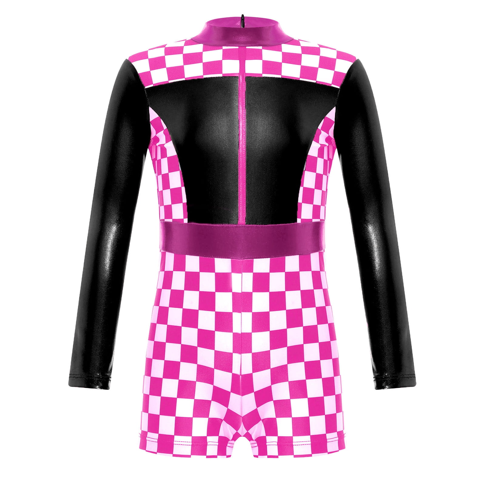JanJean Girls Race Car Driver Costume Kids Racing Jumpsuit Unitard for ...