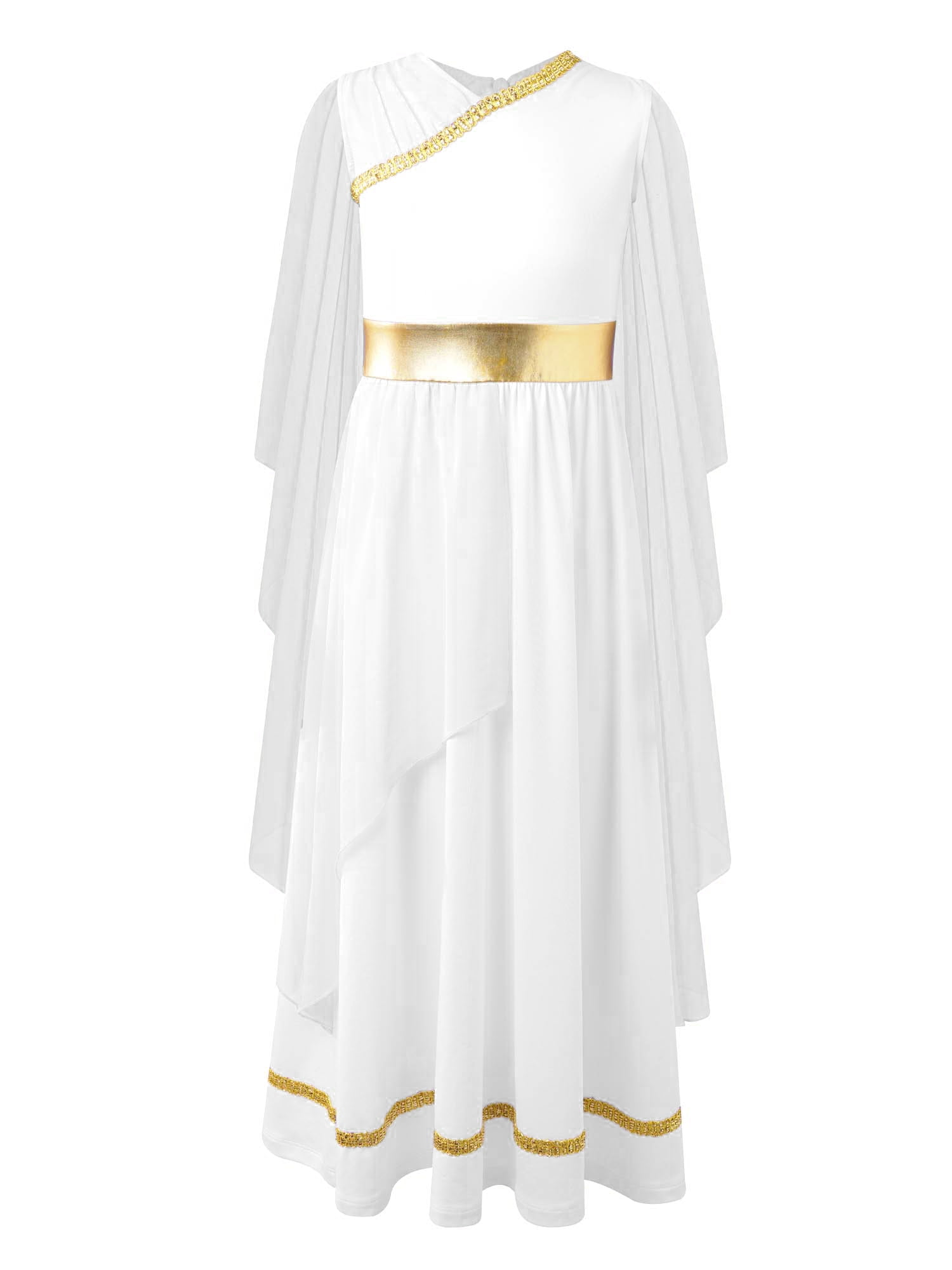 JanJean Kids Ancient Greek Toga Dress for Girls Grecian God Princess ...