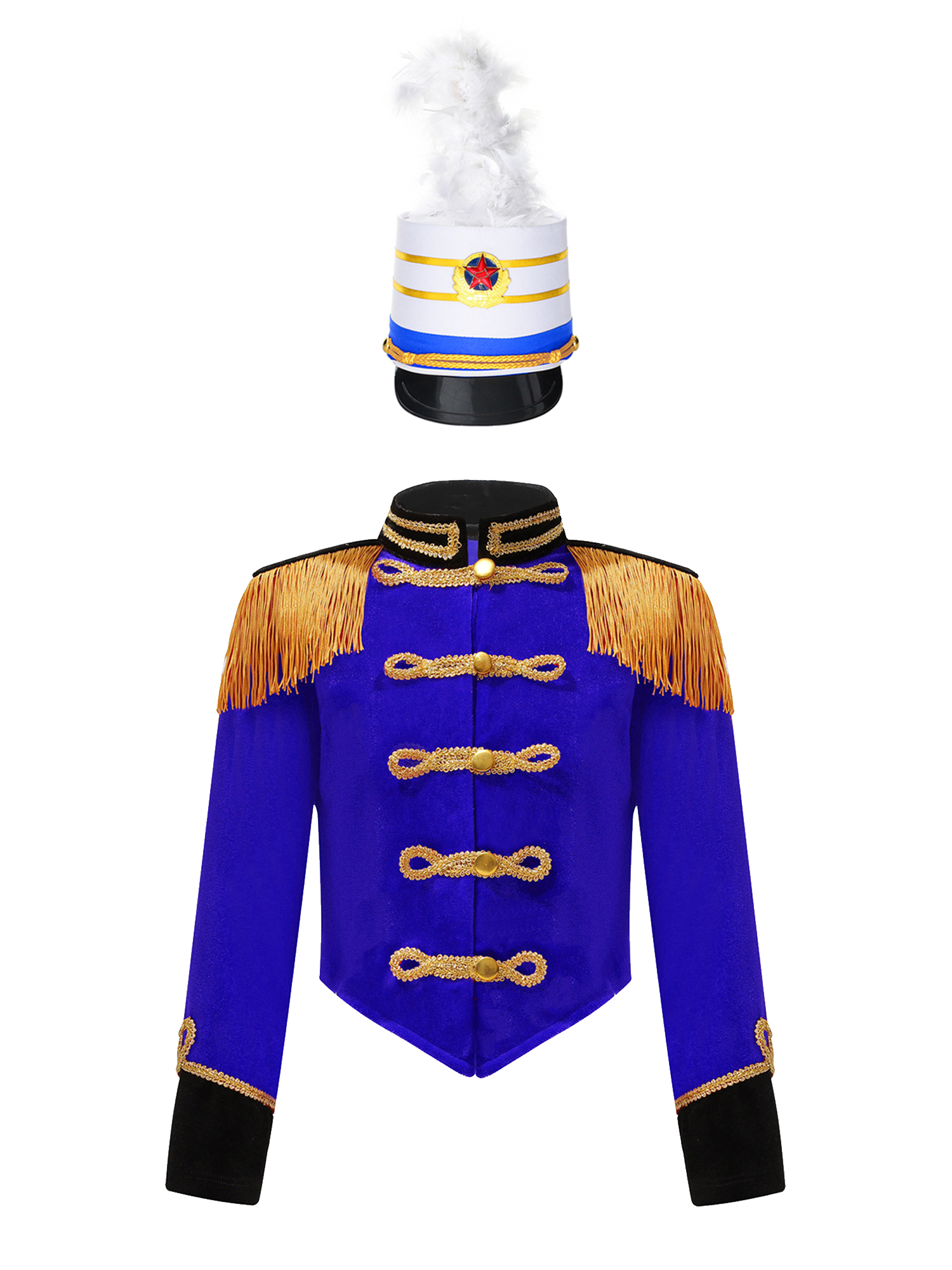 JanJean Kids Girls Boys Circus Ringmaster Drum Majorette Costume ...