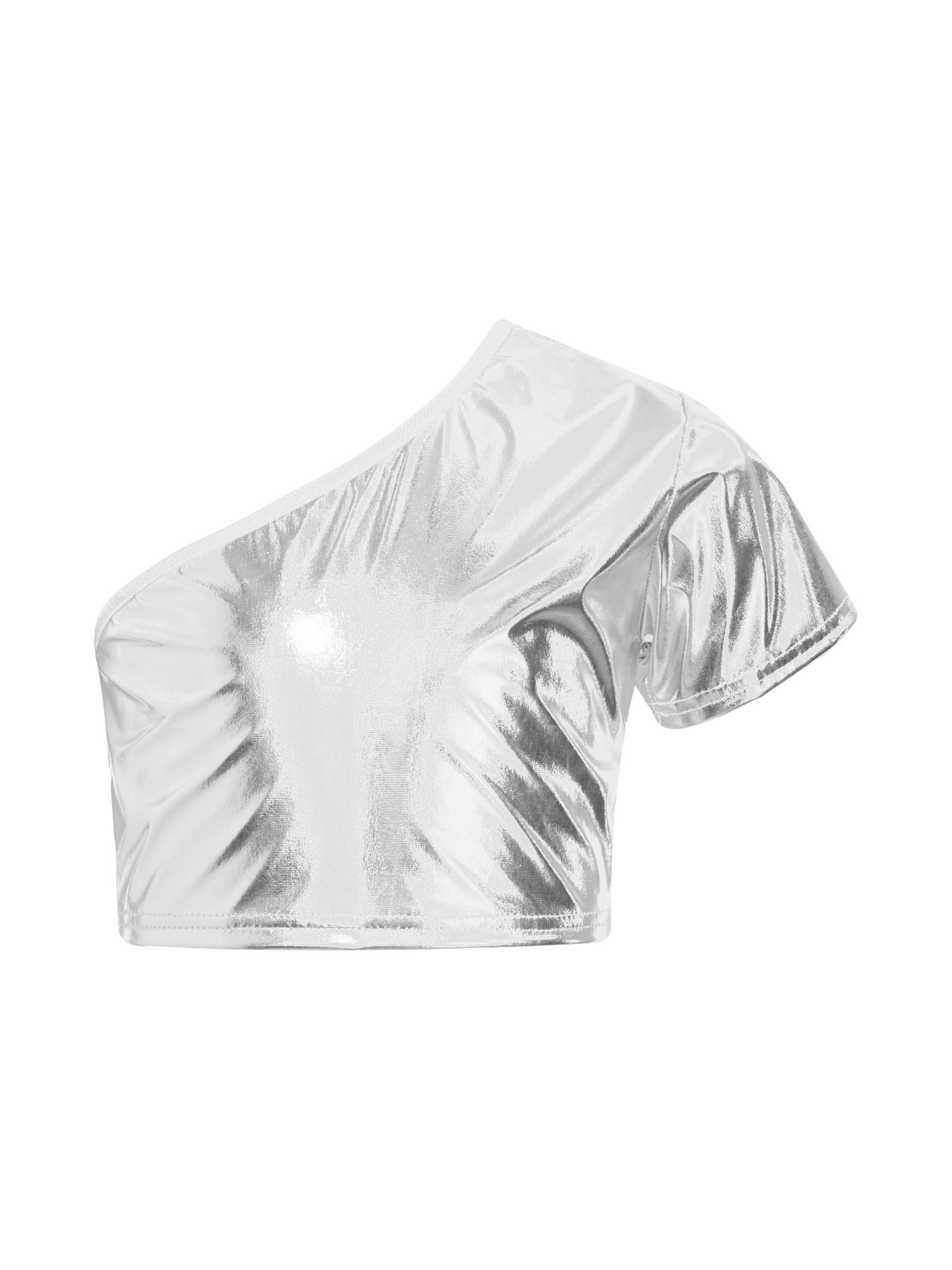 JanJean Kids Girls One Shoulder Crop Tank Hip Hop Dance Shirts Girls ...