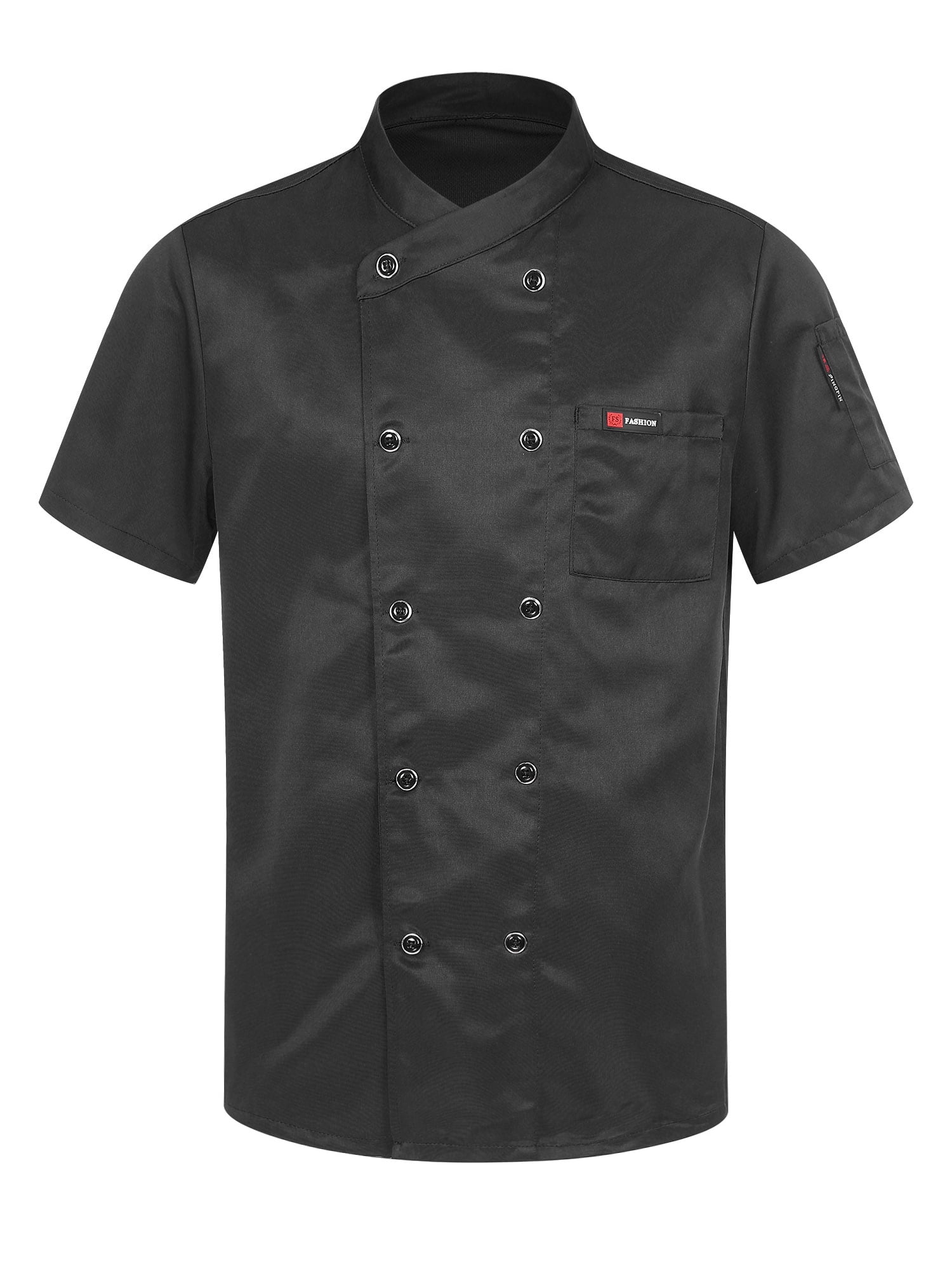 JanJean Unisex Chef Coat Kitchen Work Uniform Cook Jacket Restaurant ...