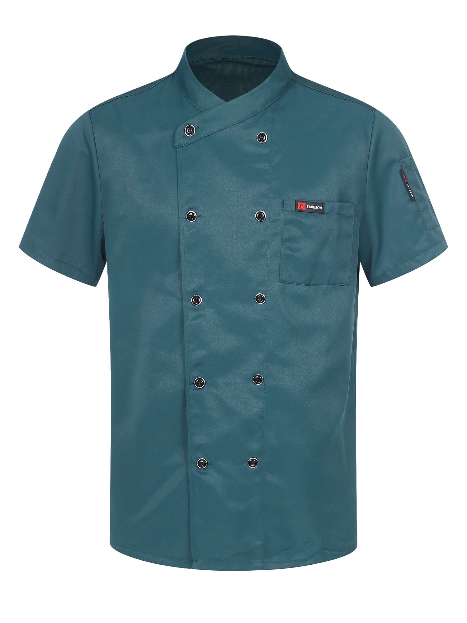 JanJean Unisex Chef Coat Kitchen Work Uniform Cook Jacket Restaurant ...
