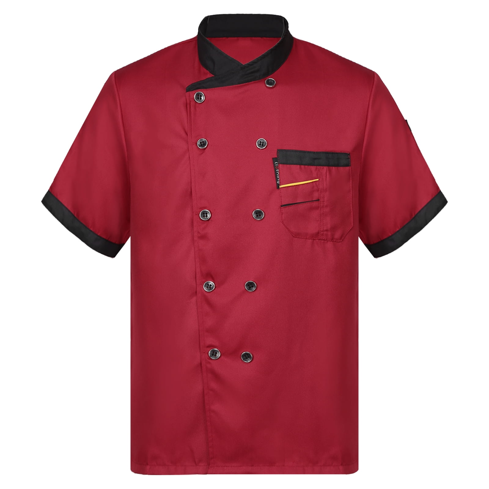JanJean Unisex Men Women Chef Coat Uniform Hotel Restaurant Kitchen ...