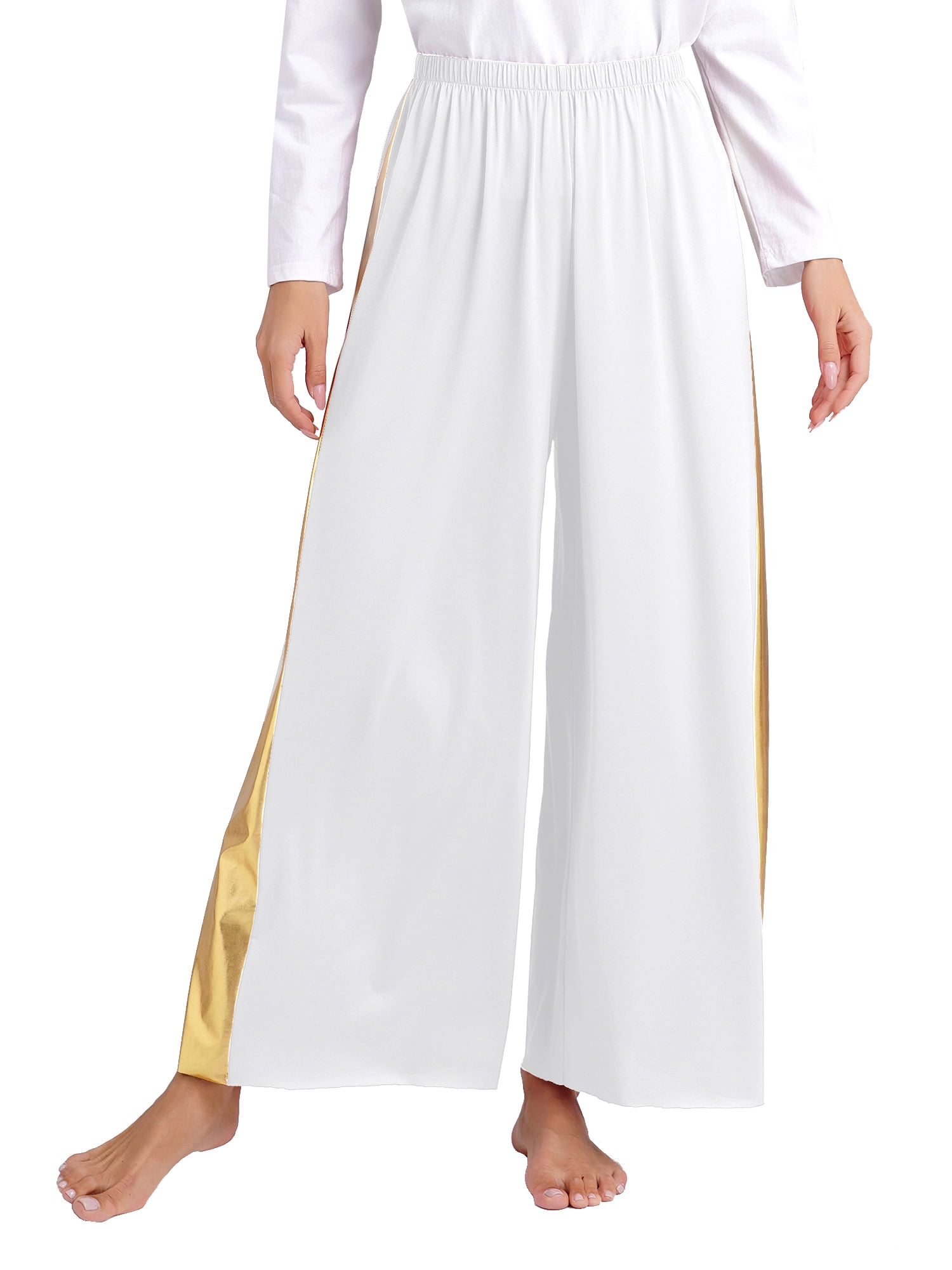 JanJean Women's Lyrical Praise Dance Pants Wide-leg Worship Liturgical ...