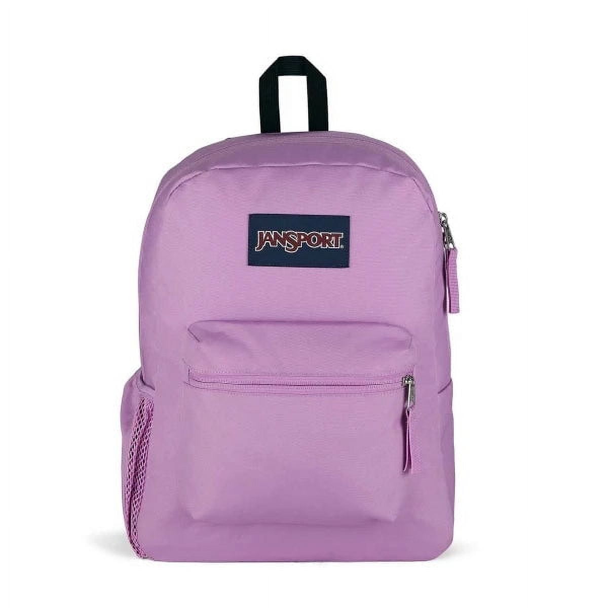 JanSport Purple Orchid Cross Town Backpack with Mesh Pocket and Padded ...