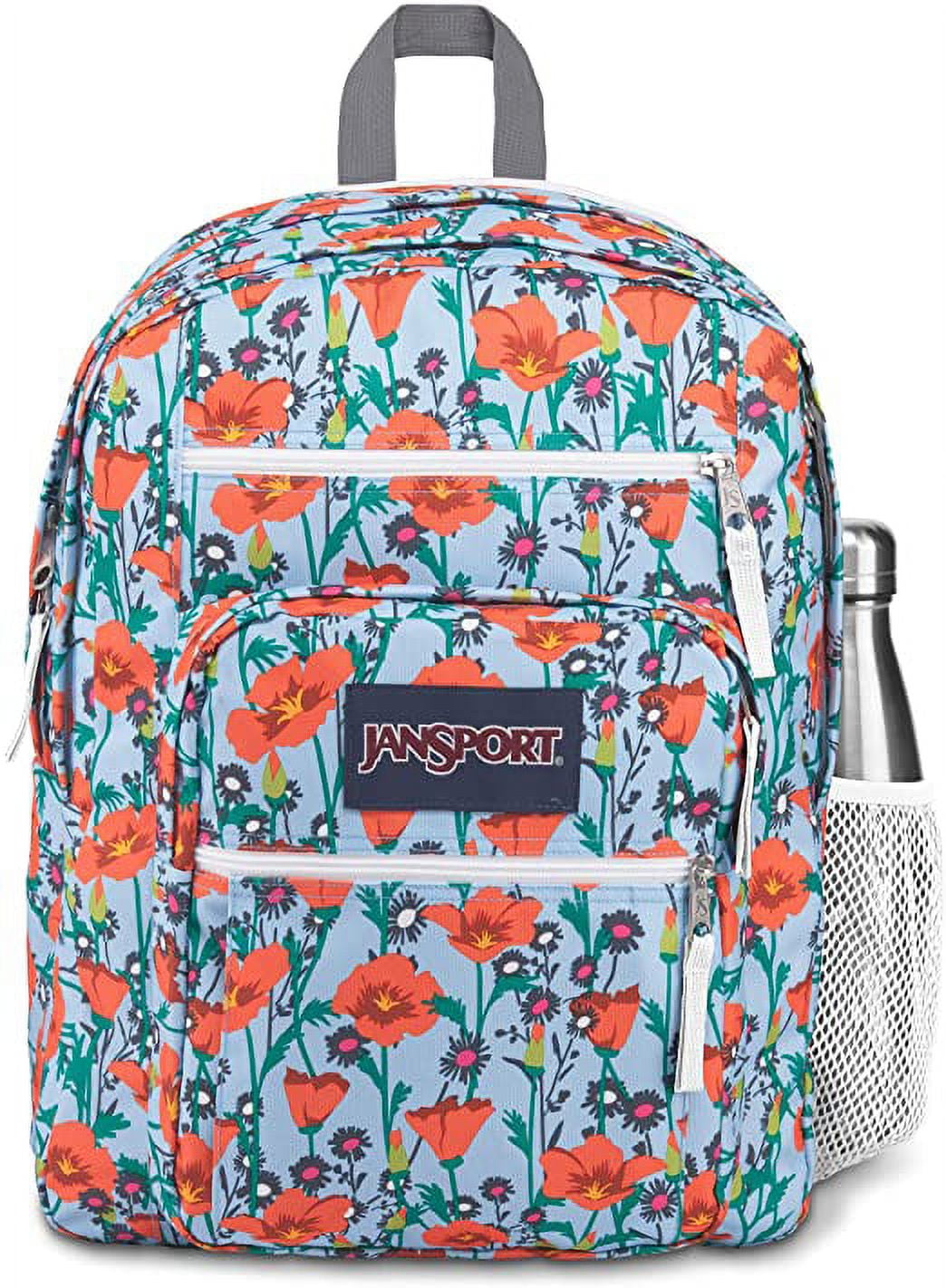 JanSport Big Student Ergonomic S-curve Shoulder Straps Backpack, Poppy ...
