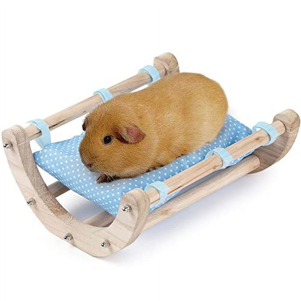JanYoo Hamster Bed and Hammock Accessories Mat Pad Natural Chew Wood ...