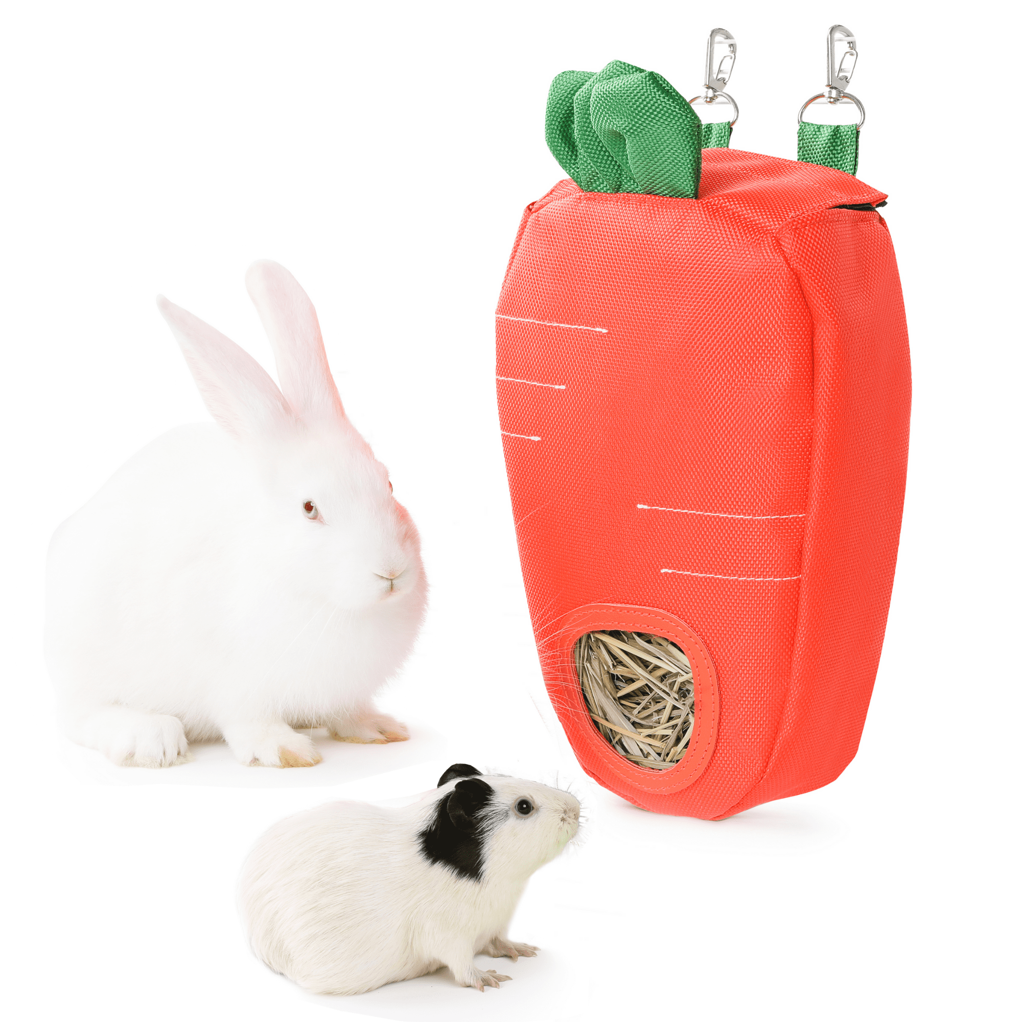 JanYoo Hay Feeder for Guinea Pigs Rabbit Food Dispensers Bag Rack ...