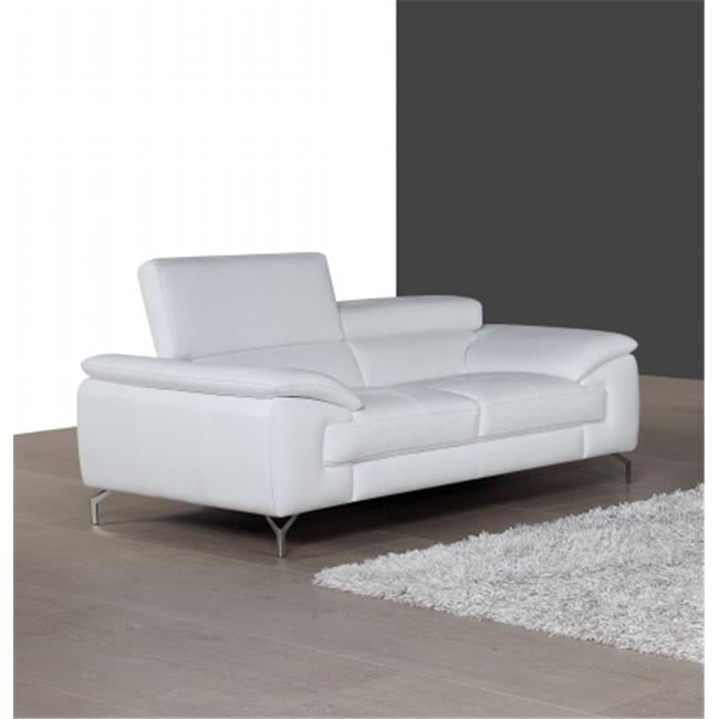 JandM Furniture Italian Leather Loveseat - White - Walmart.com