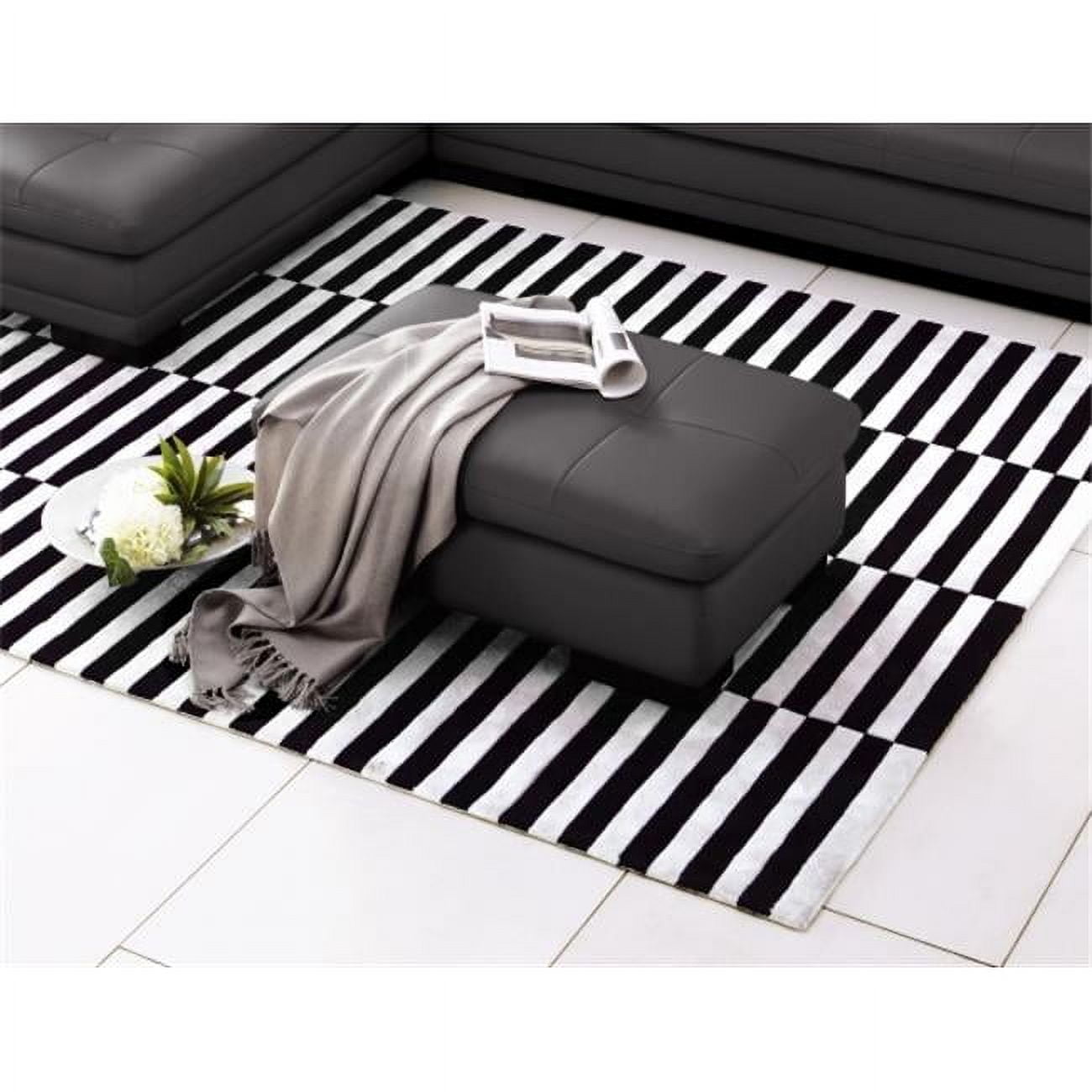 JandM Furniture Italian Leather Ottoman - Grey - Walmart.com