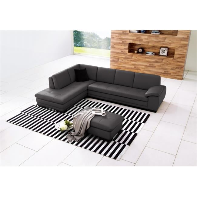 JandM Furniture Italian Leather Sectional - Left Hand Facing - Grey ...
