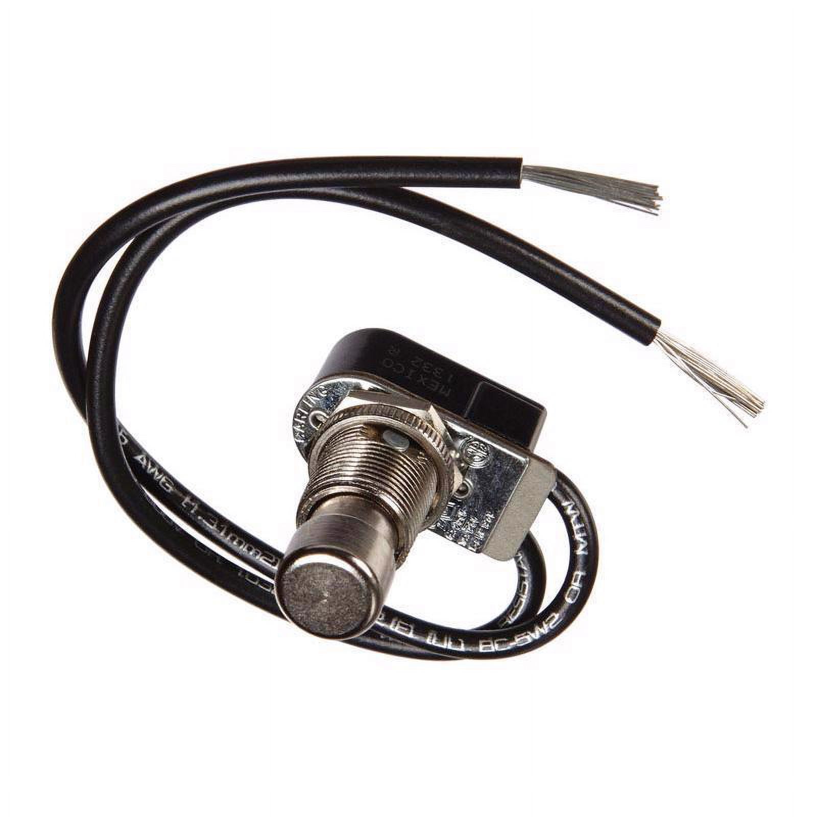 Jandorf 10 amps Single Pole Push Button Appliance Switch Black/Silver 1 ...