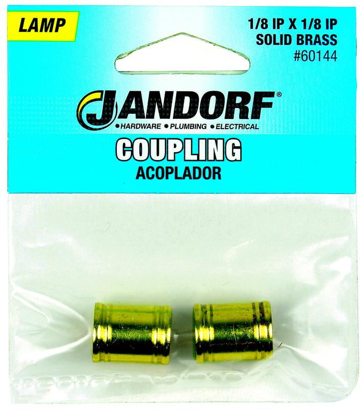 Jandorf 60144 Lamp Coupling 1/8 IP Solid Brass,Each - Walmart.com