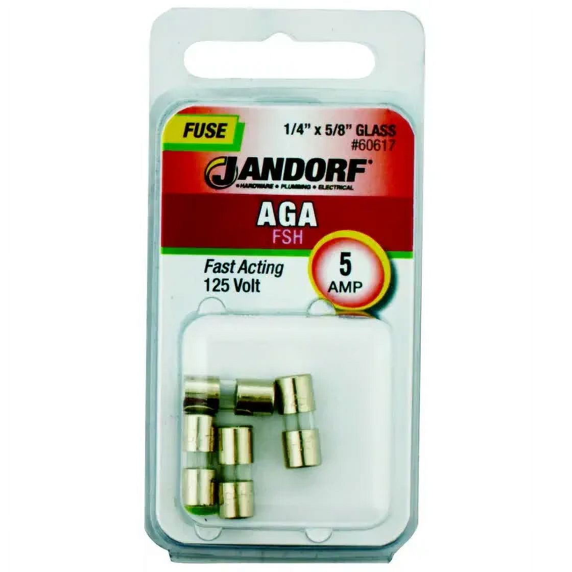 Jandorf 60617 5 Amp AGA Fast Acting Glass Fuses 4 Pack, Each - Walmart.com