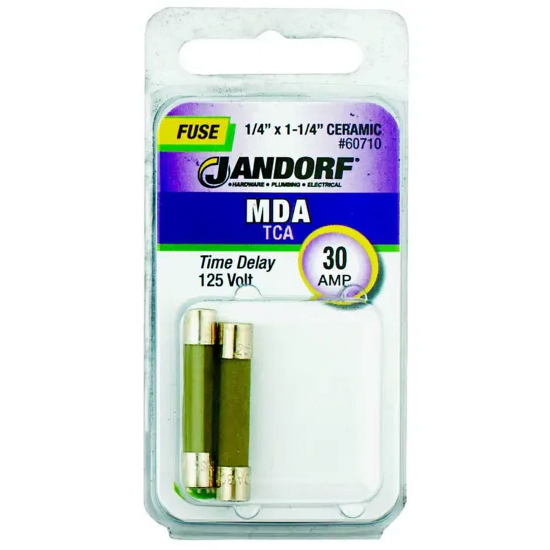Jandorf 60710 30 Amp MDA Time Delay Ceramic Fuses 2 Pack, Each ...